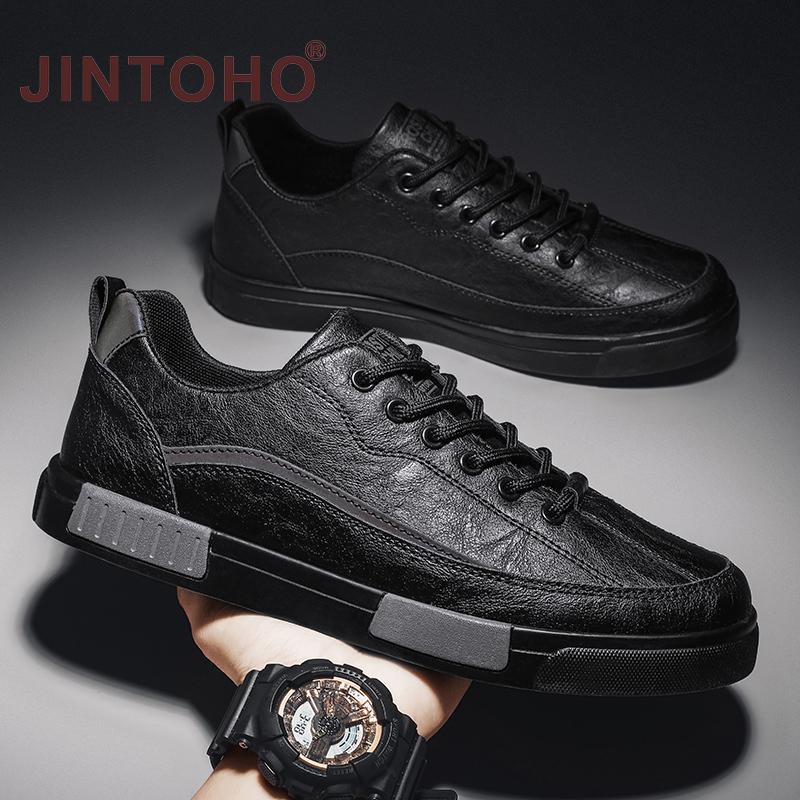 JINTOHO Waterproof Cheap Shoes Fashion Casual Leather Sneakers Male ...