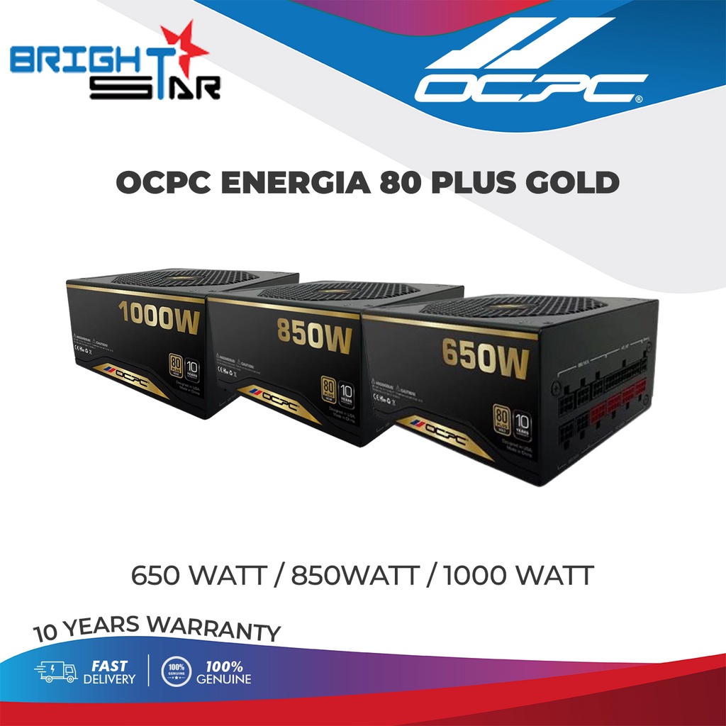 OCPC Energia 80 Plus Gold Power Supply (650W/850W/1000W) GD650M/GD850M/GD1000M | Shopee Malaysia