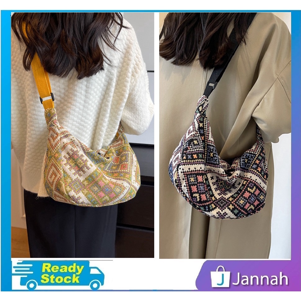 Jannah Fashion Batik Travel Tote Office Dinner Sling Shoulder Bag Women ...