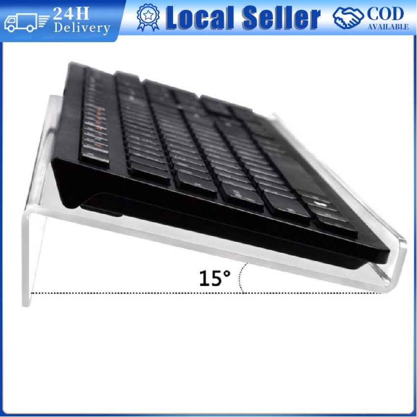 Ergonomic Design Tilted Keypad Stand Acrylic Computer Keyboard Holder ...