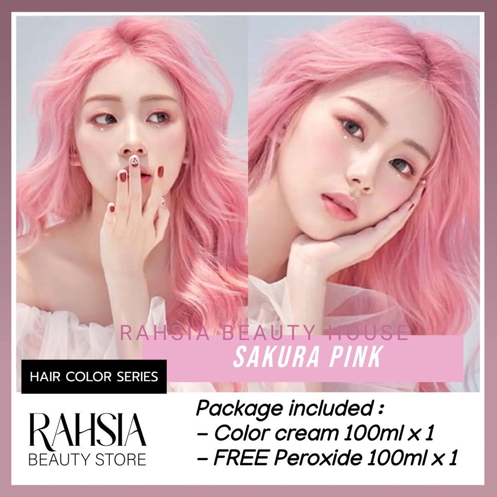 Sakura Pink With Peroxide Professional Salon Hair Color Hair Dye Cream ...
