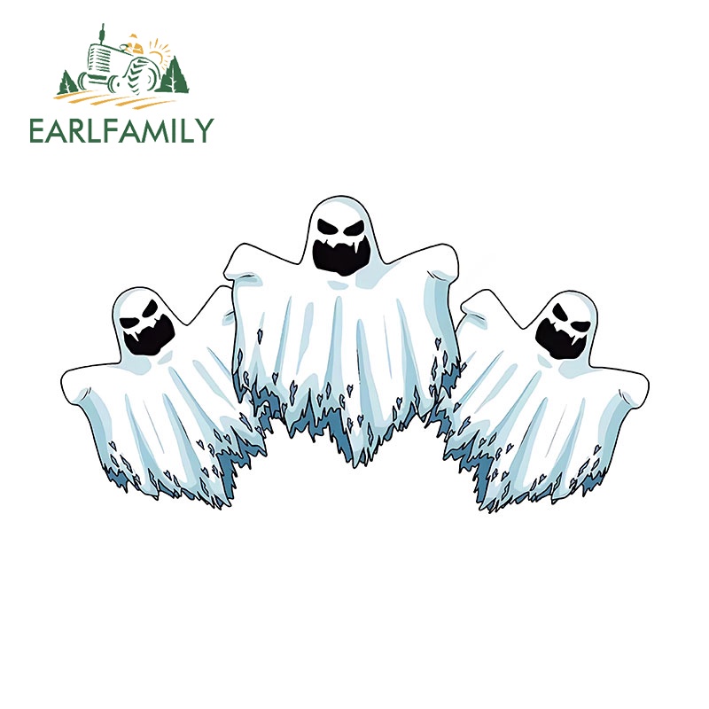 EARLFAMILY 13cm x 7.0cm Halloween Scary Ghosts Car Sticker Personality ...