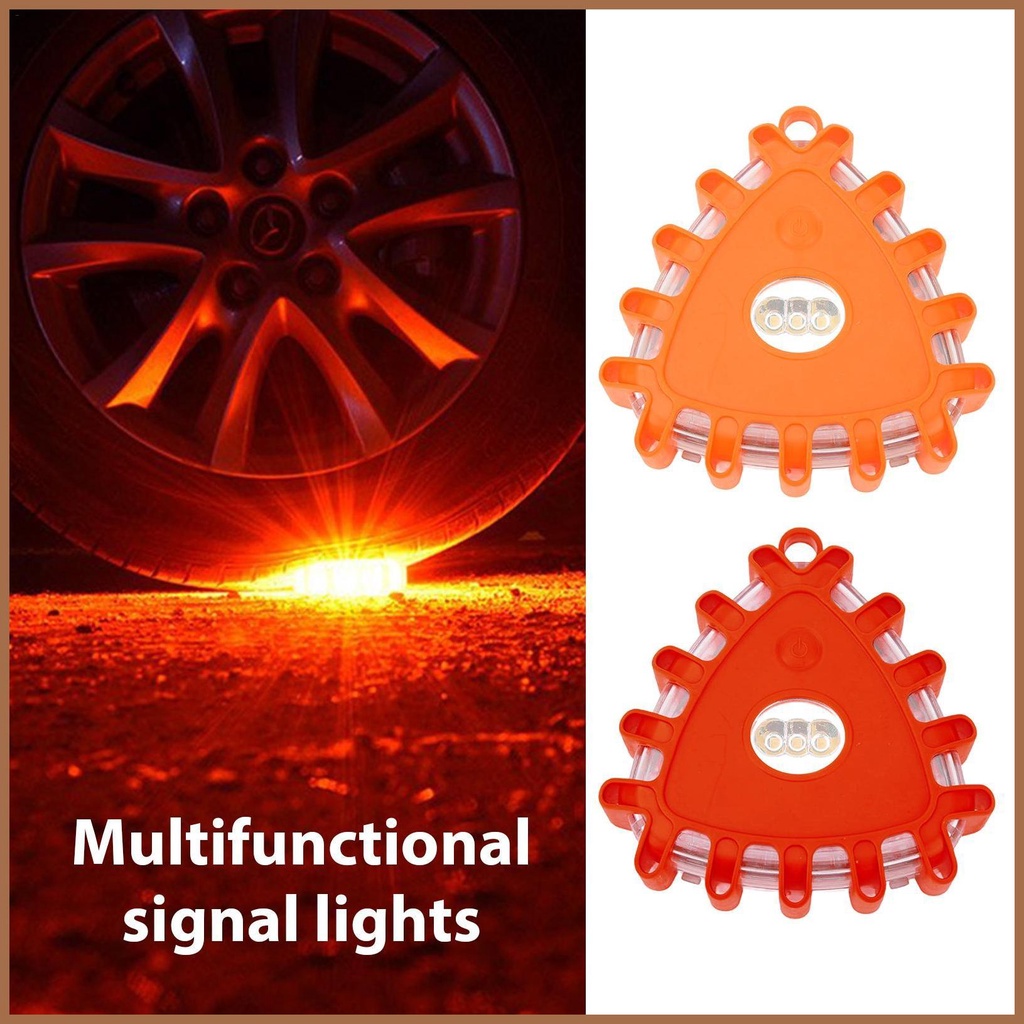 Road Flare Triangle LED Flashing Safety Flares Lights Sturdy Triangle ...