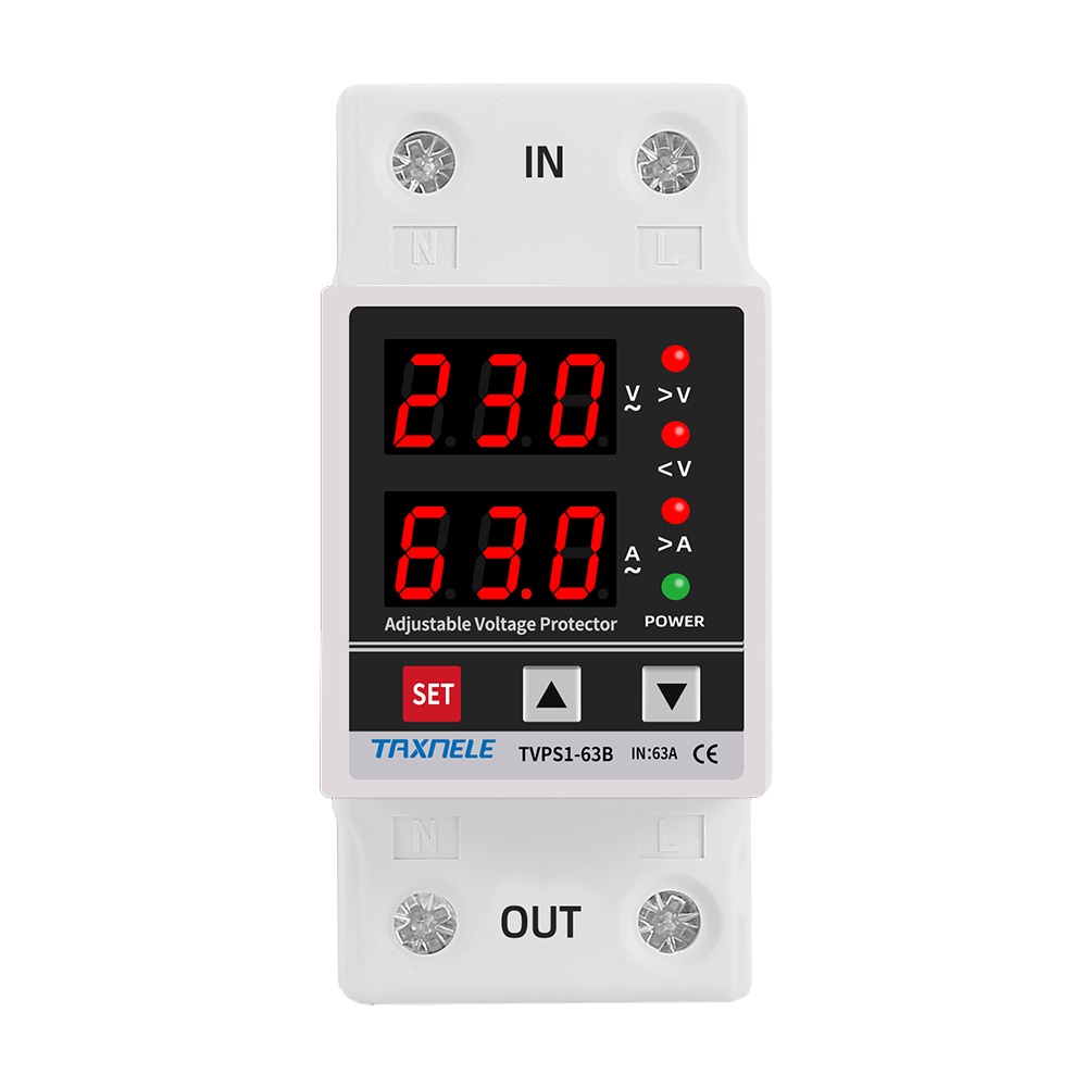 40a 63A 230V DIN Guide Rail Adjustable Overvoltage and Overvoltage ...