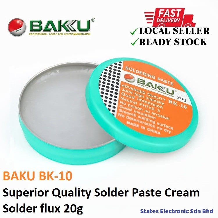 BAKU Superior Advanced Quality Soldering Paste Cream Solder Flux 20g/150g (BK-10/BK-150 ...