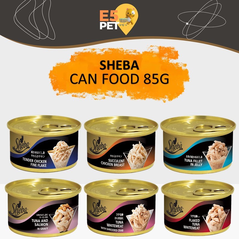 SHEBA Cat Can Food 85g x24 (1 BOX) Wet Food Cat Makanan Tin Kucing ...