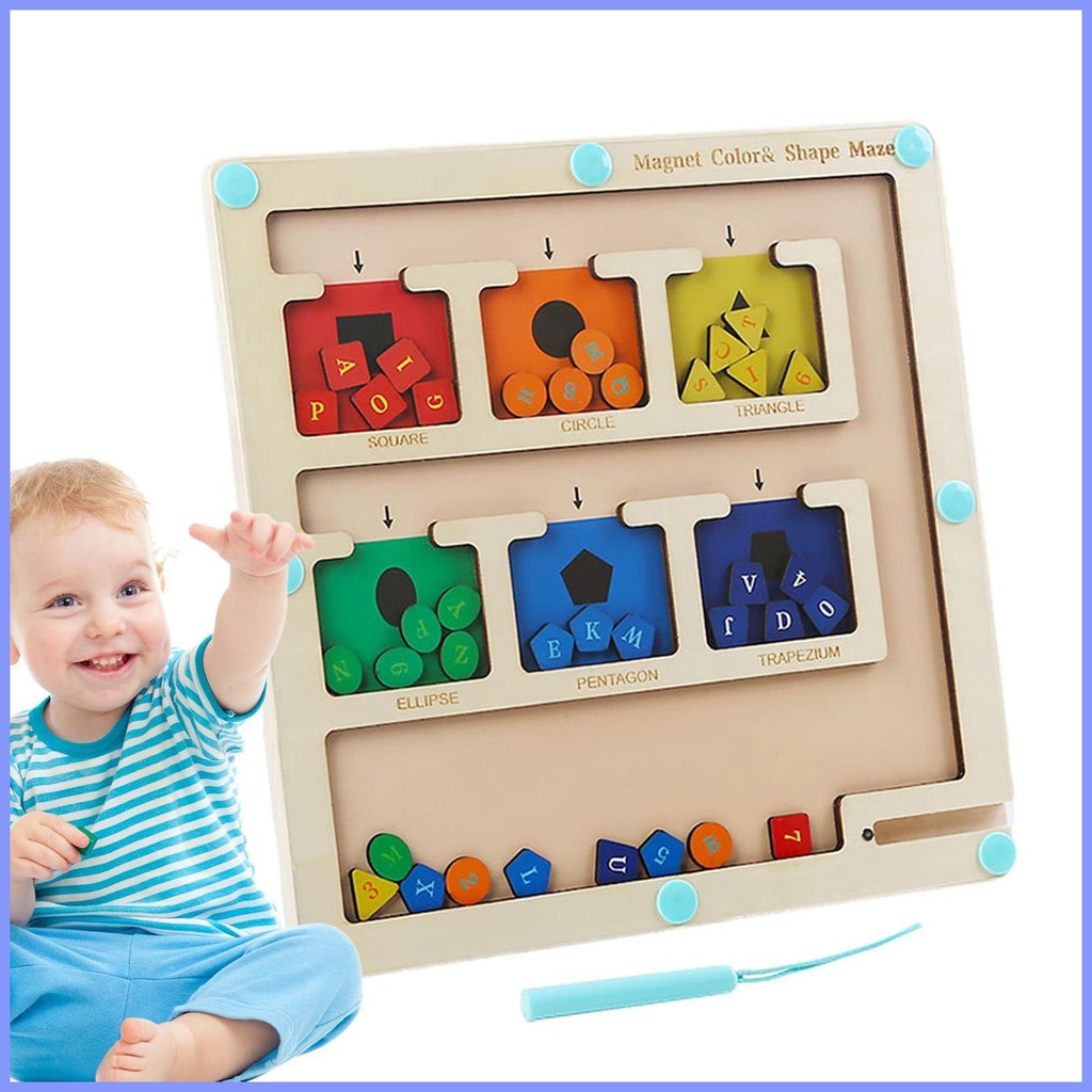 Magnetic Color Maze Matching Game Learning Games Wooden Color Matching ...