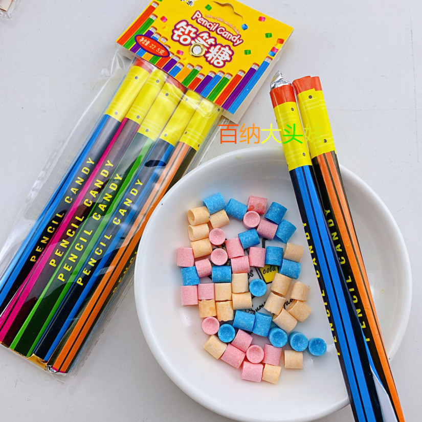 Hedonic Pencil Candy Snacks 1 Bag 18G Fruit Flavor Press Piece Hard ...