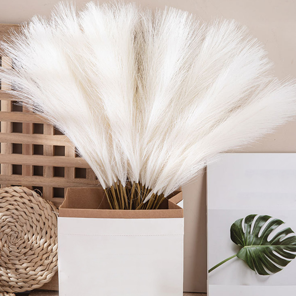 {downey} Artificial Reed Grass Simulation Plants Decoration 30pcs 55cm ...