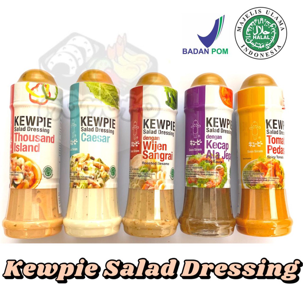 Kewpie SALAD DRESSING Flush SAUCE 200ml Roasted Sesame CAESAR THOUSAND ...