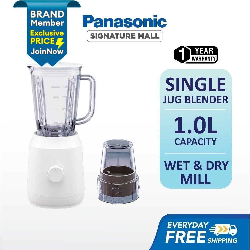 PANASONIC MX-EX1011 LIGHTWEIGHT 1.0L BLENDER MX-EX1011WSK Single Jug ...