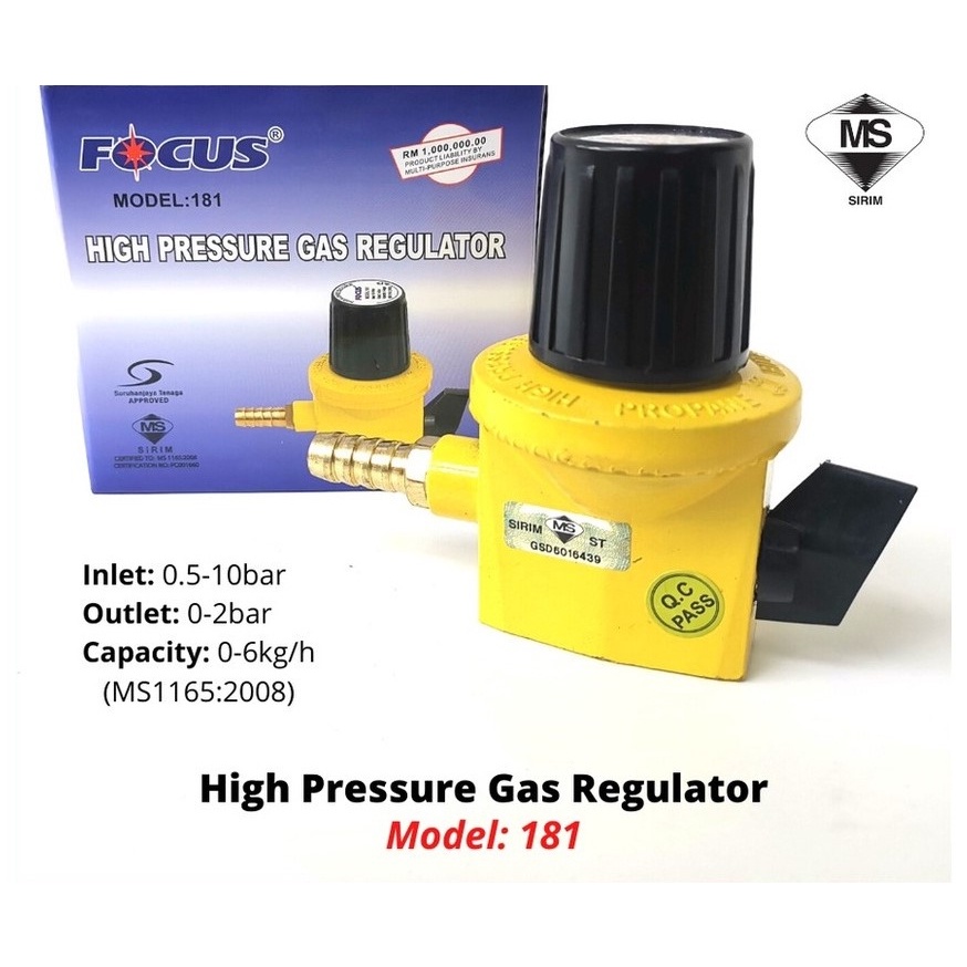 FOCUS HIGH PRESSURE GAS REGULATOR - MODEL : 181 | Shopee Malaysia
