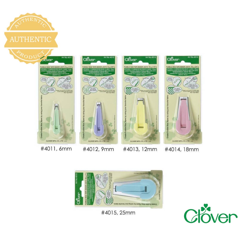 Clover Fusible Bias Tape Maker 6mm ~ 25mm | Shopee Malaysia