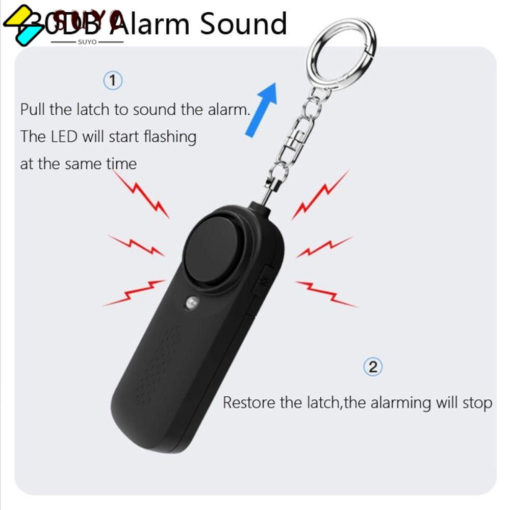 SUYO Personal Defense Siren, Loud Panic Alarm With LED Light 130db ...