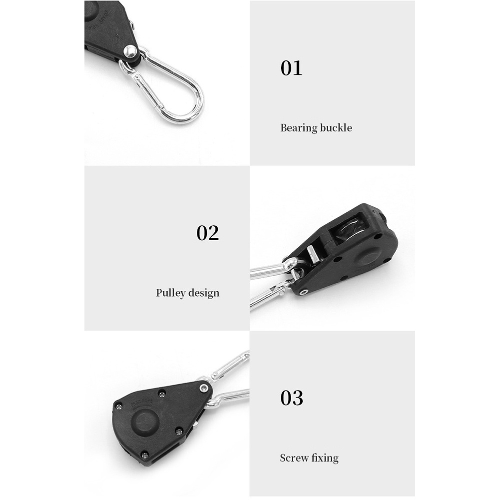 Pulley Ratchet Hanger Adjustable Cord Adjuster Fastener Windproof for ...