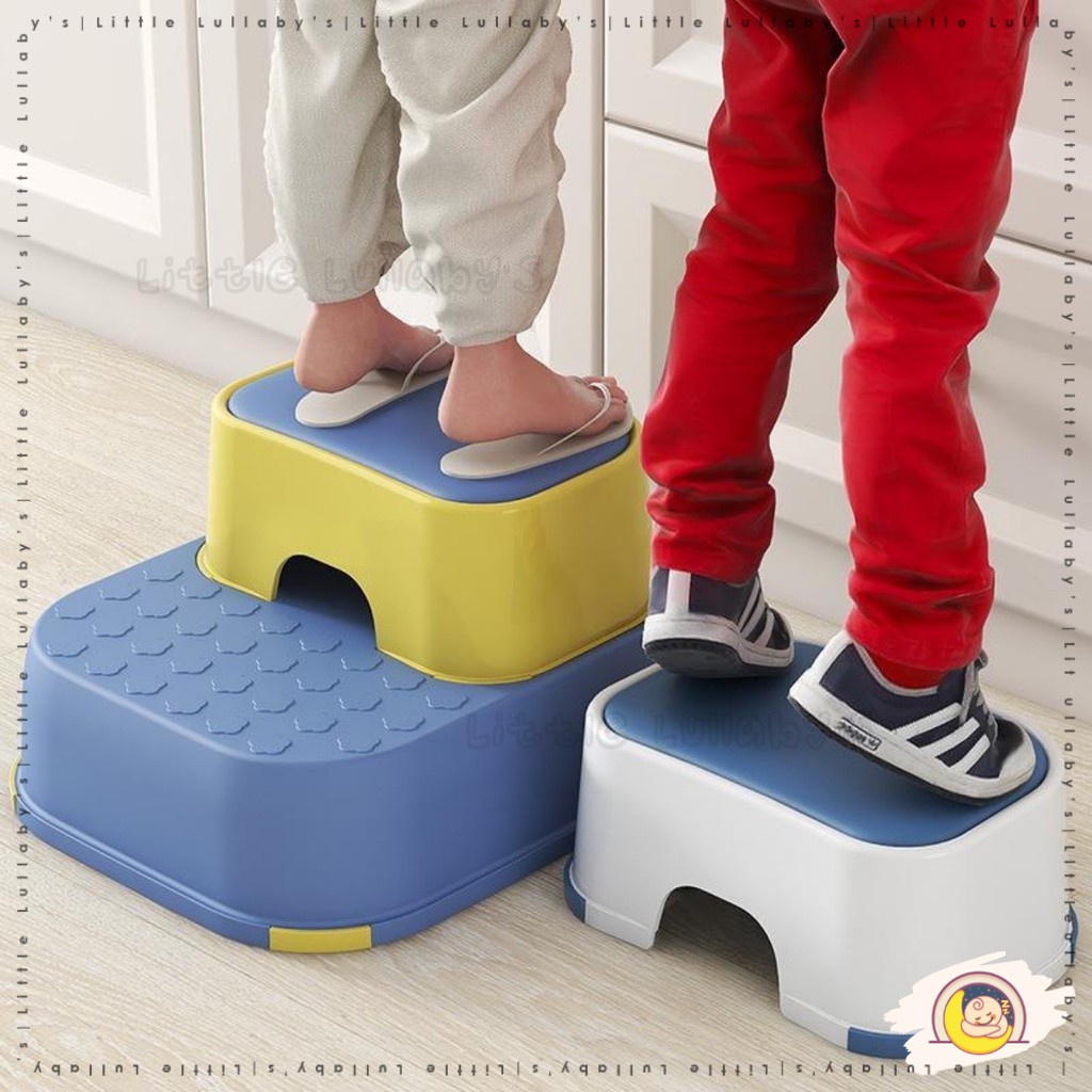 Children Chair Plastic Baby Foot Stool Step Bench Non-Slip Stool Bangku ...