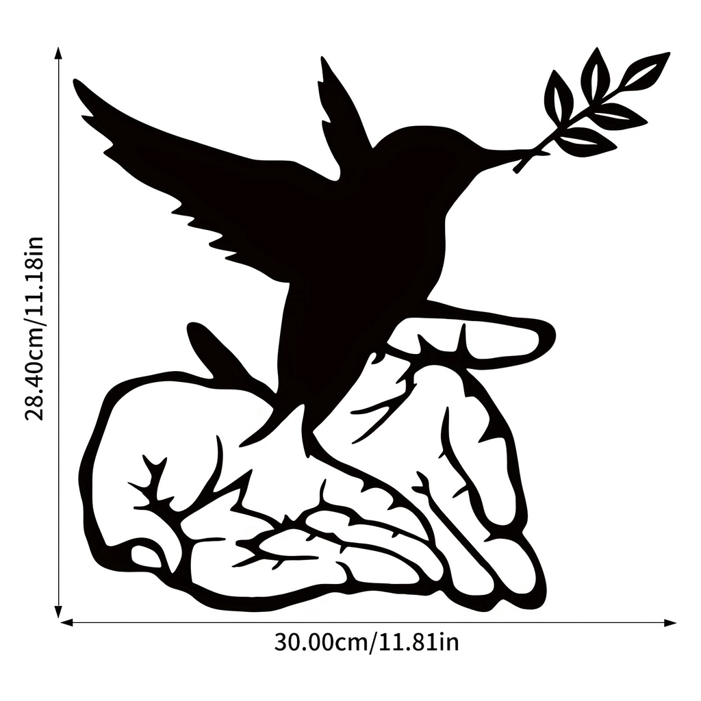 1pc Peace Freedom Bird Metal Wall Decor, Unique Peace Freedom Bird Sign ...