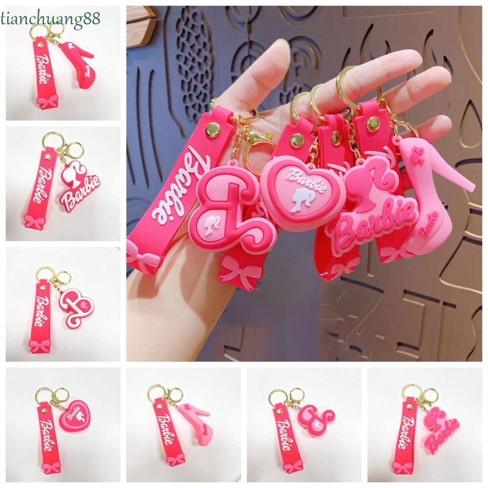TIANCHUANG Barbie Keychain, High Heels Princess Head Pattern Cute ...