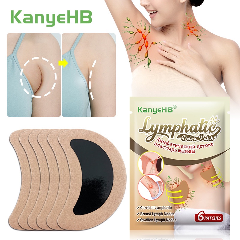 6pcs Lymphatic Treatment Lymph Nodes Herbal Detox Pads Boost Metabolism Lymphatic Detox Stickers ...