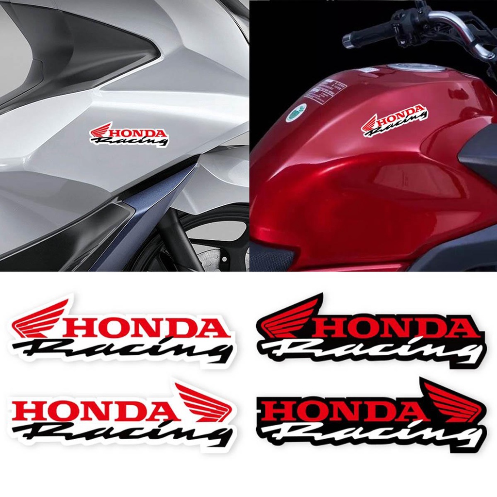 Honda Reflective Motorcycle Sticker Wings Logo Racing Decal Waterproof ...