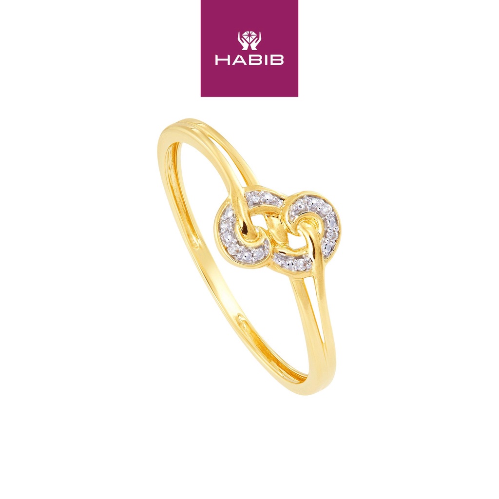 HABIB Round Diamond Ring in 375/9K Yellow Gold 256811023(YG) | Shopee ...