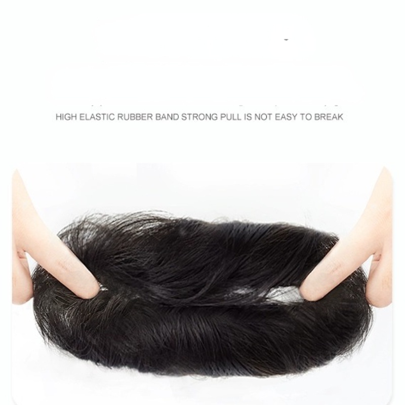 Wig Ball Head Simulation Hair Increase Natural Fluffy Hair Ring Flower ...