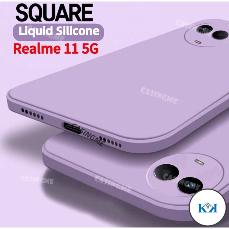 KK Realme 11 5G 11x 2023 Square Liquid Silicone Casing For Realme 11 ...