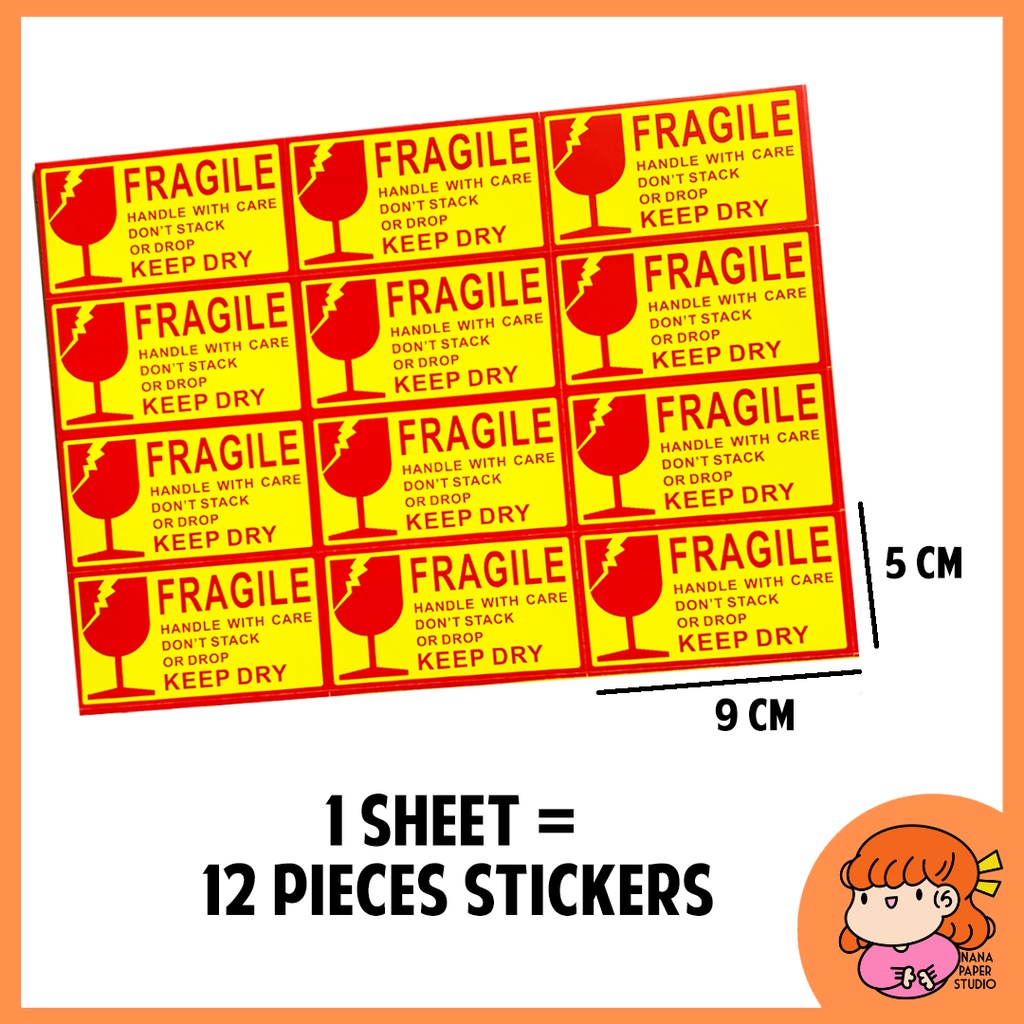 Fragile Handle With Care Stickers for Parcel Packaging Box Supplies ...