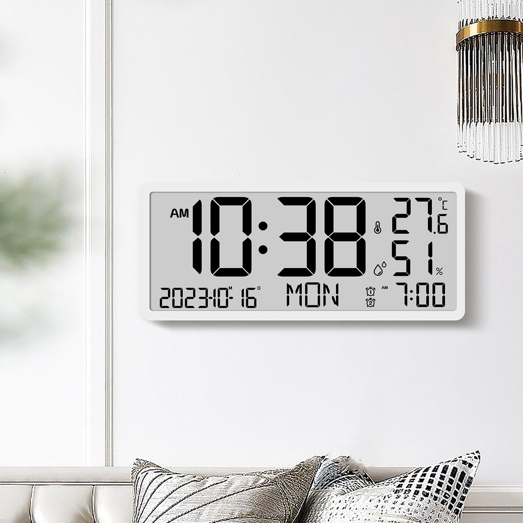 Large Screen Clock Eating Dry Battery Electronic Clock Creative LCD ...