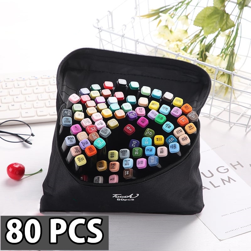 24/36/40/48/60/80/168pcs Touch Colours Graphic Art Twin Tip Marker Pen ...