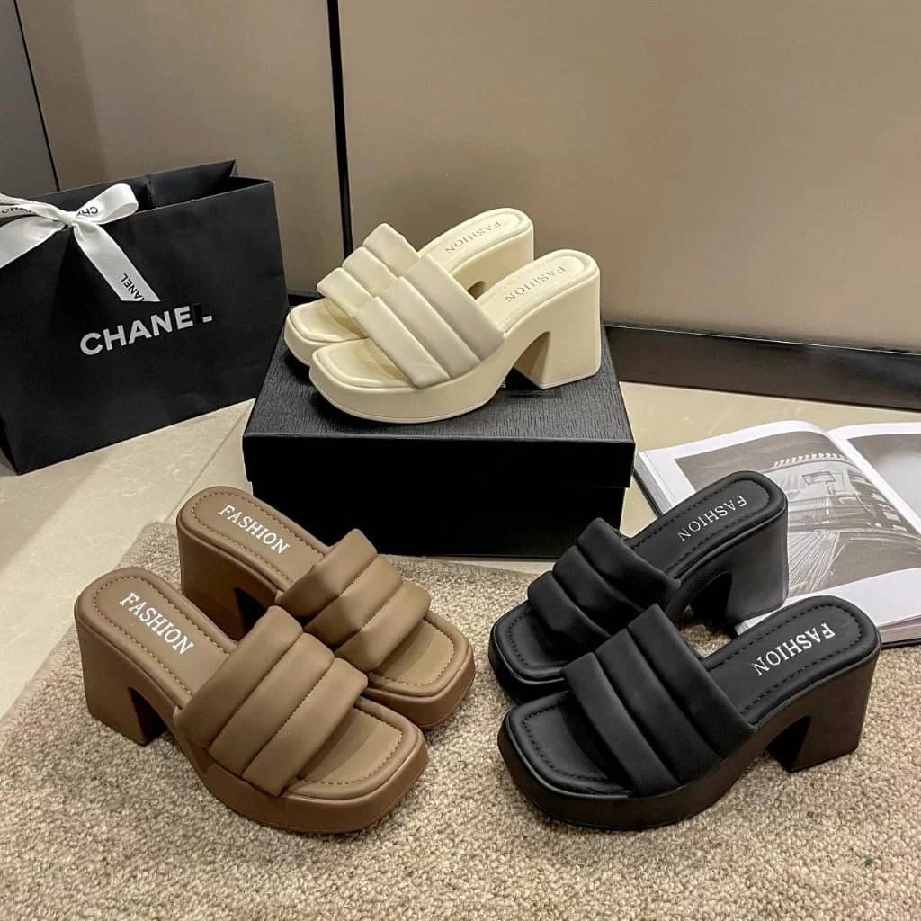 Platform Sandals Women Heels Simple Fashion Comfortable Non-Slip Ladies ...