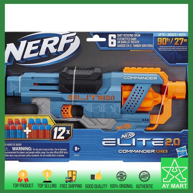 Nerf Elite 2.0 Commander RD-6 New Orange Trigger Upgrade Blaster Toys ...
