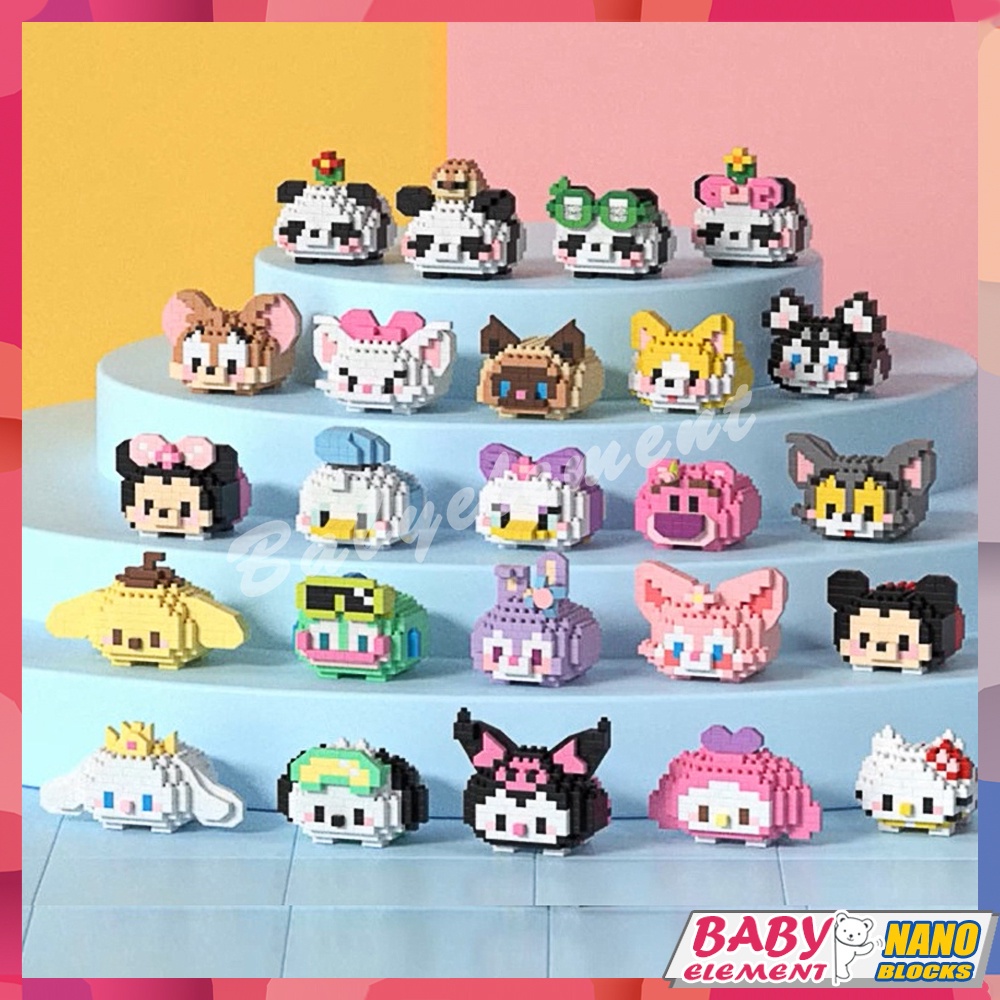 Nano Block Disney StellaLou Building Blocks Cute Panda DIY Model Desktop Ornaments Boy Girl Toys ...
