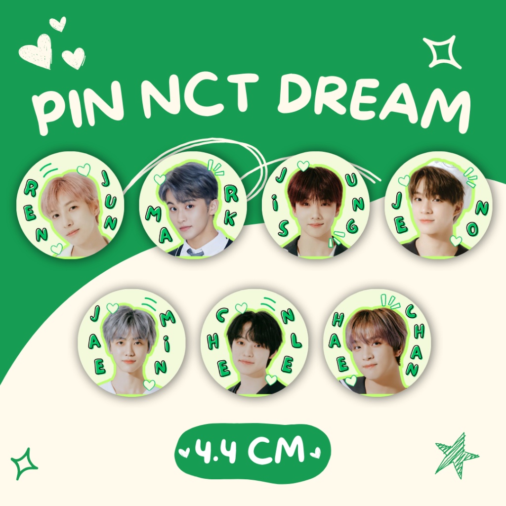 【BOORAHAE】NCT Dream Kpop Button Brooch Pin / NCTZEN DREAMZEN Korean Pop ...