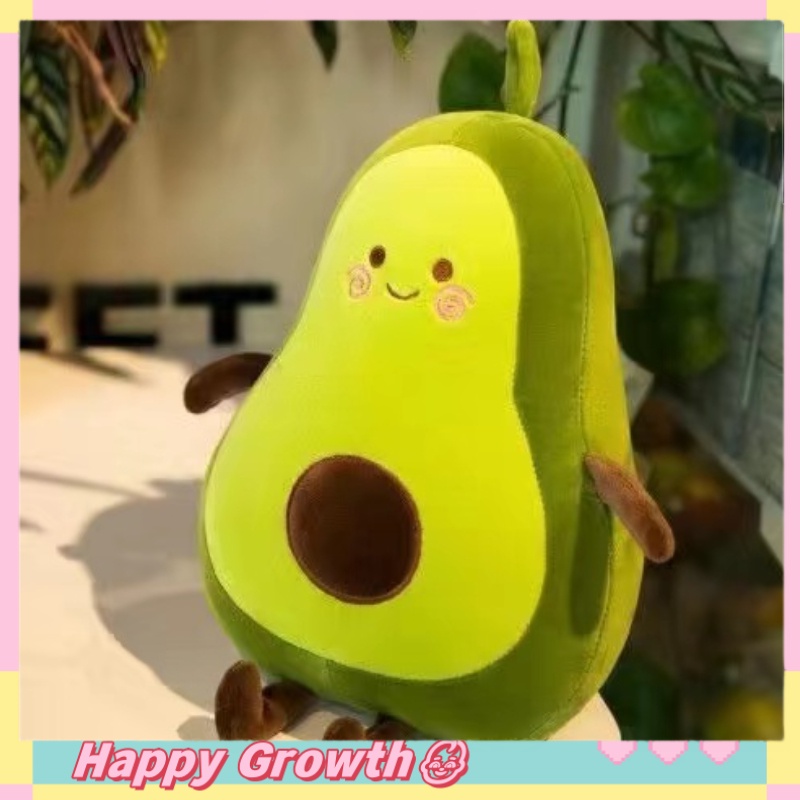 Cute Avocado Pillow Soft Toys Plushie Birthday Gift Green Avocado Doll ...