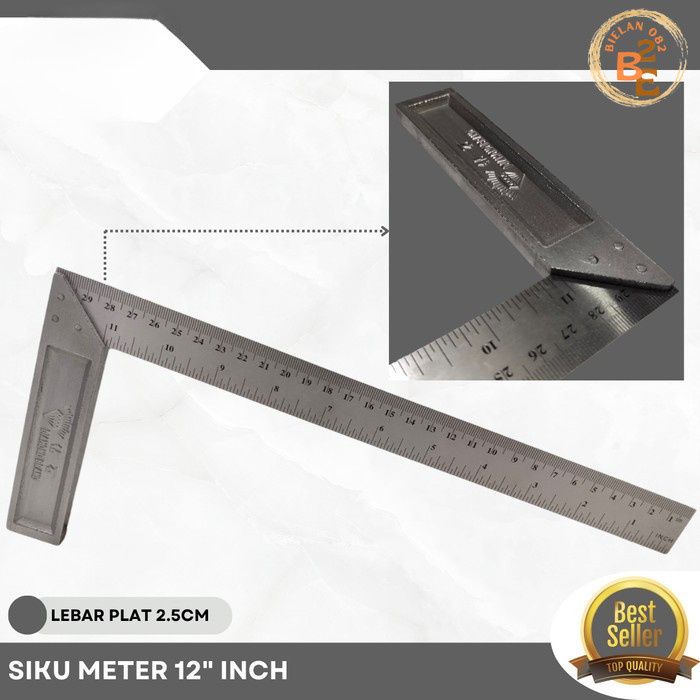 SIKU Corner IRON RULER 30 CM 12 INCH CORNER MEASURING TOOL B82 CORNER ...