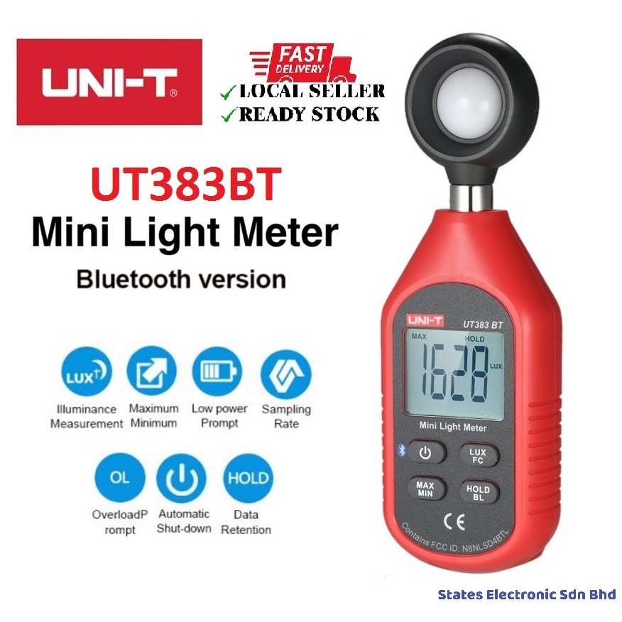 UNI-T UT383BT Handheld Mini Luminometer LCD Digital Photometer Luxmeter ...