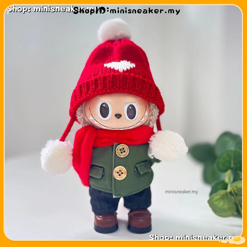 15cm 17cm Labubu Clothes Green Army Coat Suit For Labubu V1 V2 Baby ...