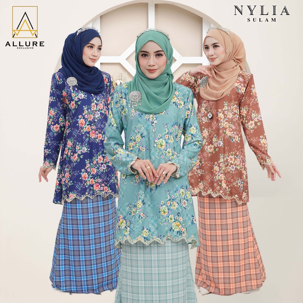 Allure Exclusive Set Baju Kurung Sulam Nylia 2025 Mango 8D Ibu Anak ...