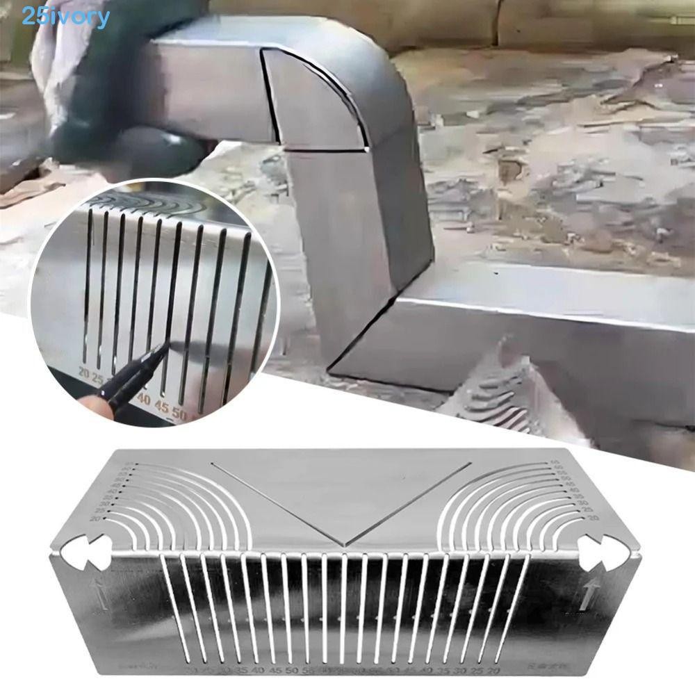 IVORY Square Tube Folding Ruler, Metal Marking Multifunction Four-sided ...