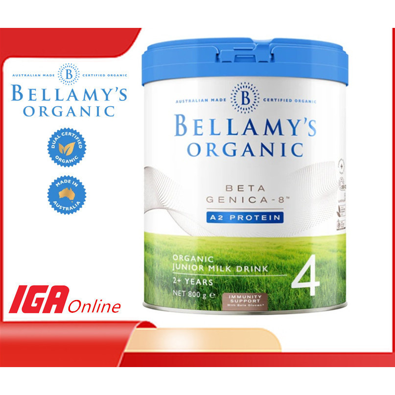 [EXP 03/2027 Bellamy's Organic Beta Genica-8" Step 4 Toddler Milk Drink ( 800g ) ( Made in ...