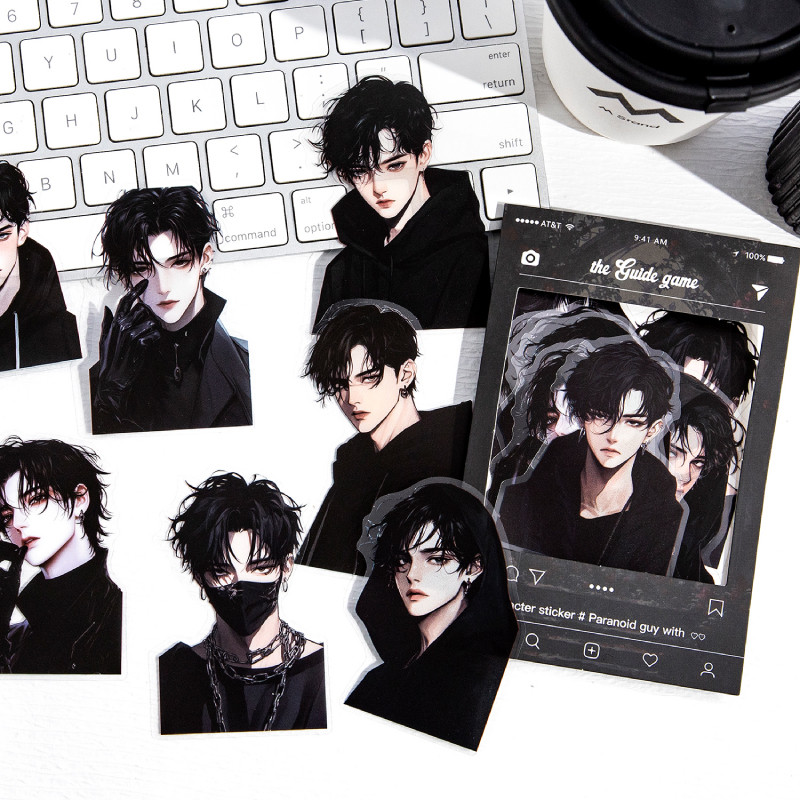 Midoo 20pcs Cartoon Anime Fiction Pretty Boy Sticker for Laptop Journal ...