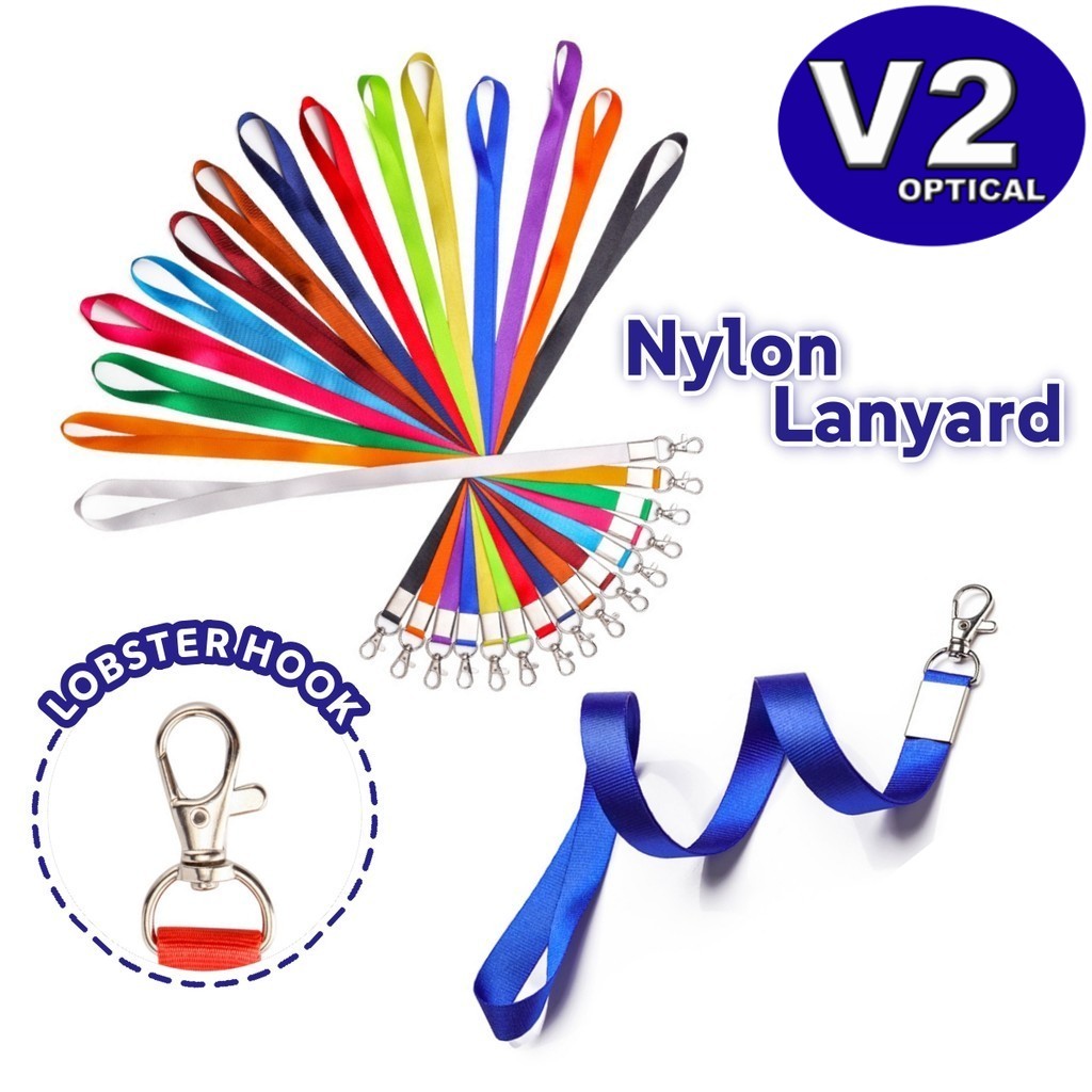 (1 PCS)Nylon Lanyard 1.5cm with Lobster Hook ID Card Lanyard Neck Badge ...