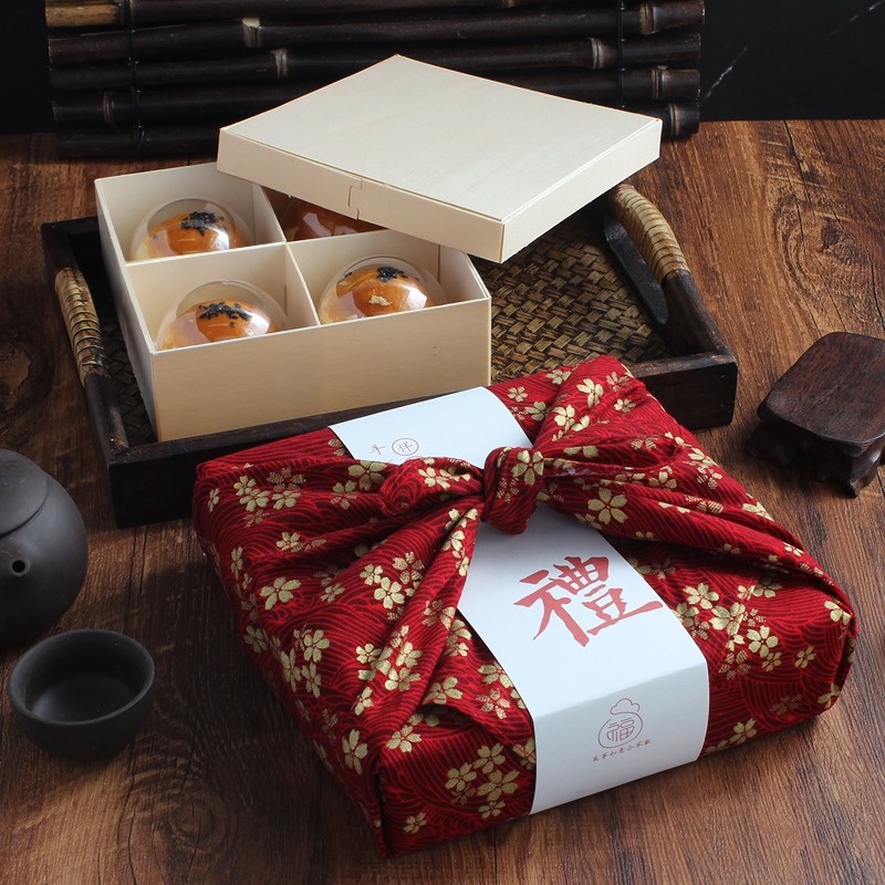 60-150g Chinese Pastry Mooncake Wooden Box 中秋节中式糕点月饼礼盒 4格装 雪梅娘盒子 木质礼盒 ...