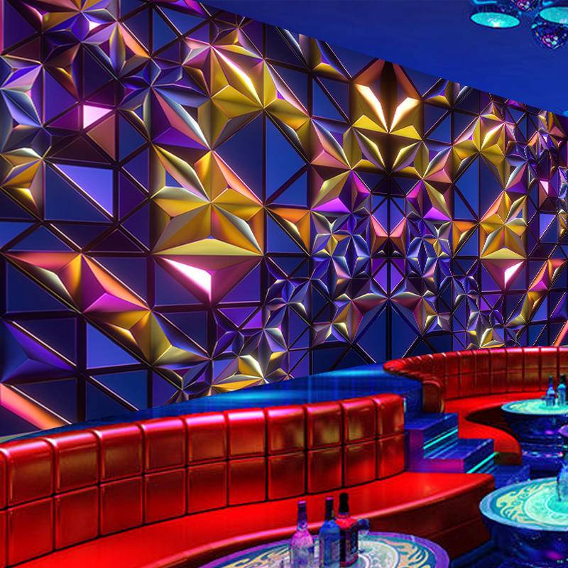 Custom Modern Metal Three-dimensional Ktv Wallpaper 3D Mural for ...