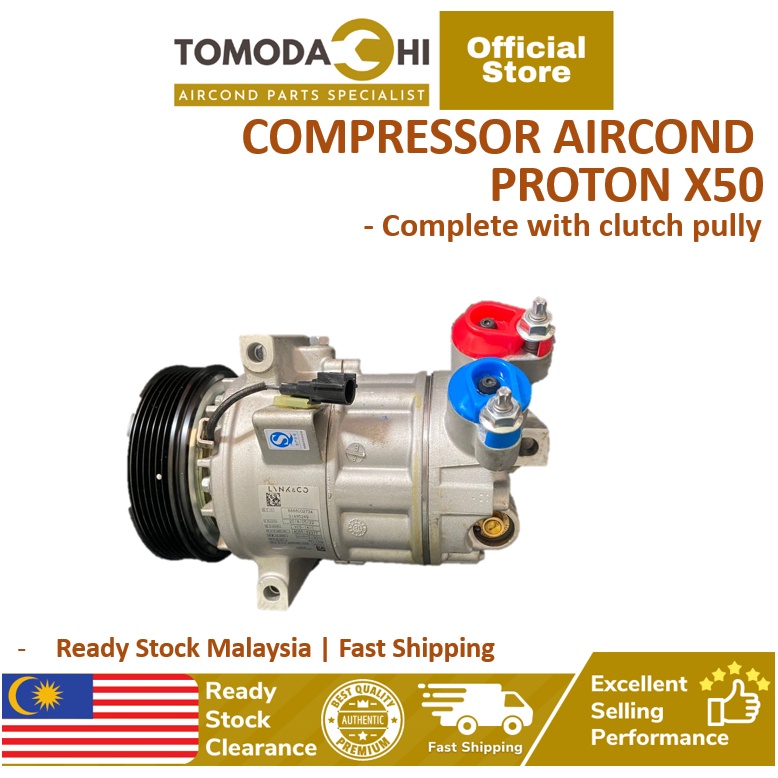 TOMODACHI Car Aircond Parts Compressor Proton X50 Original Unit ...