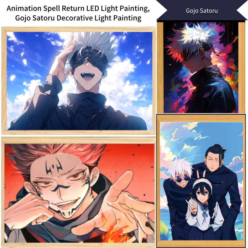 Gojo Satoru & Getou Suguru Light Painting Anime Jujutsu Kaisen 3-Color ...