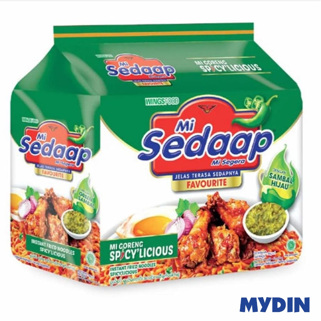 Mi Sedaap Fried Instant Noodles Spicy'licious (5 x 86g) | Shopee Malaysia