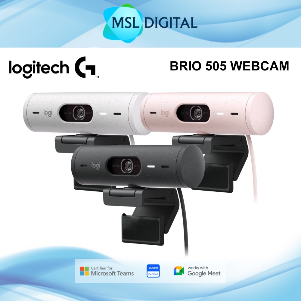 Logitech Brio 505 Full HD Webcam | 1080p Full HD at 30fps | Rightlight ...