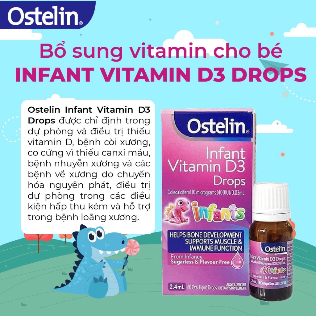 DROPS Ostelin Vitamin D3 Droplets Help Increase Calcium Absorption Into ...